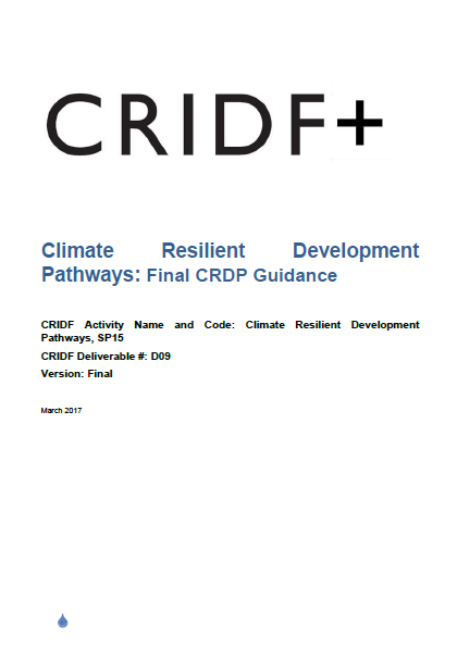 Final guidance for the Climate Resilient Development Pathways approach ...