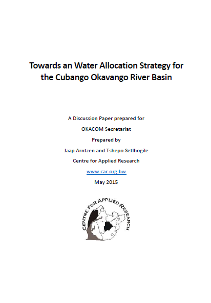Towards a water allocation strategy for the Cubango-Okavango River ...