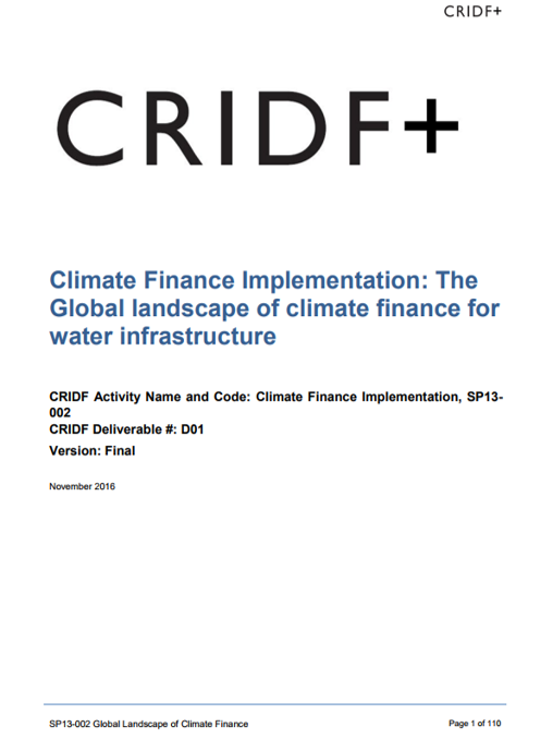 Climate finance implementation: The global landscape of climate finance ...