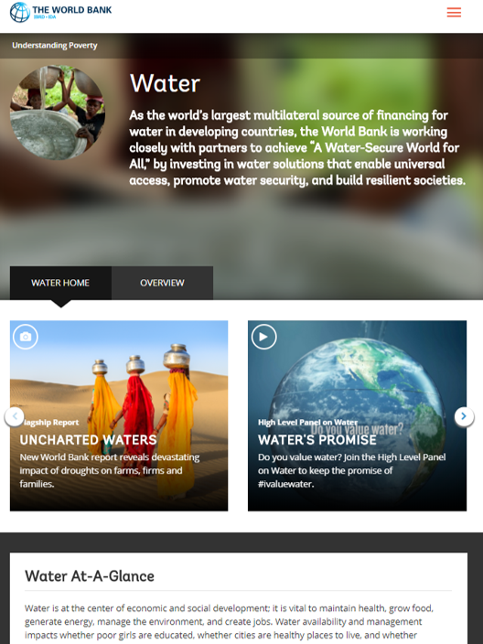 The World Bank – Water website | CRIDF RC