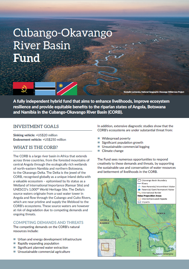 Cubango-Okavango River Basin Fund | CRIDF RC